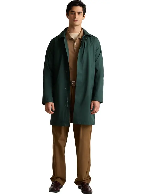 Quince Weatherproof Long Rain Jacket - Dark Spruce