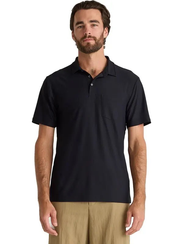 Quince Propique Performance Polo - Black
