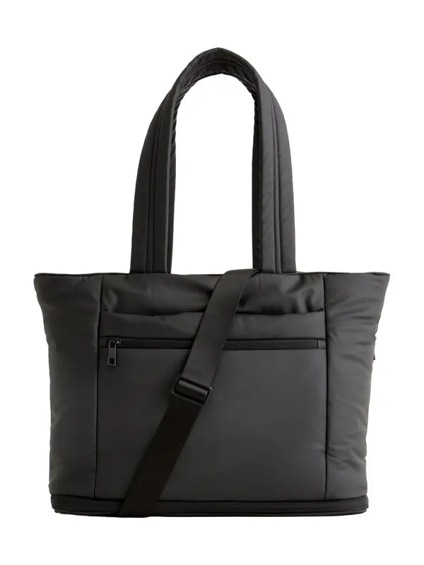 Quince Water Repellent Expandable Tote - Black