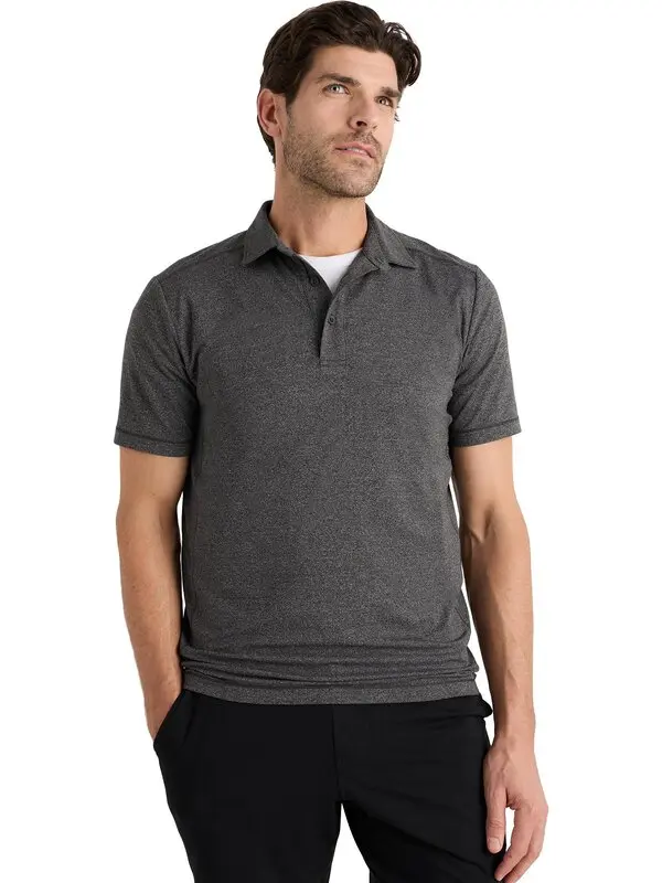Quince Super Soft Performance Polo Shirt - Charcoal