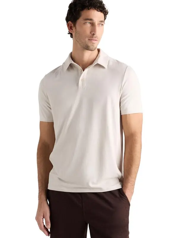 Quince Super Soft Performance Polo Shirt - Solid Chalk