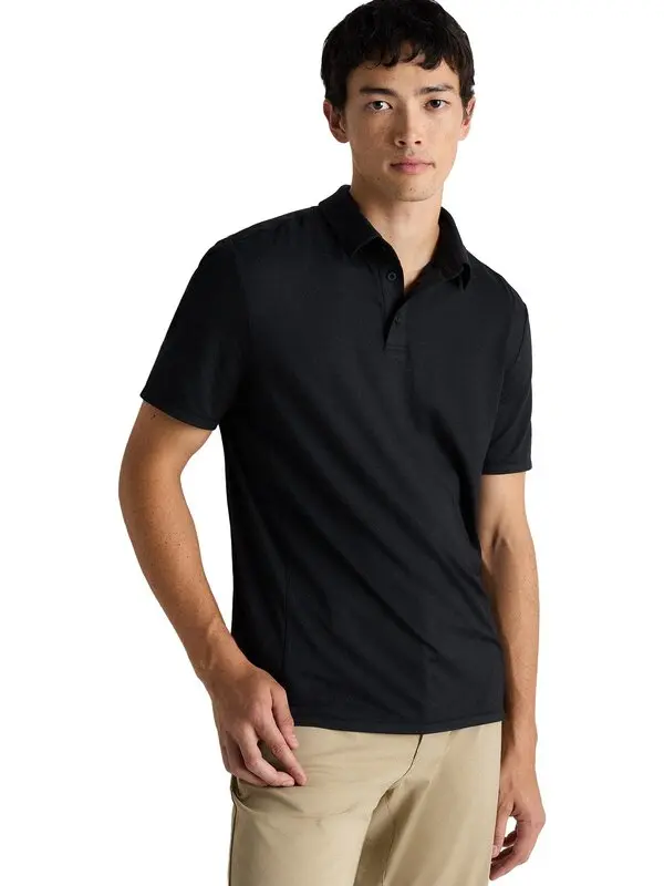 Quince Super Soft Performance Polo Shirt - True Black