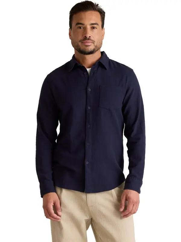 Quince Stretch Selvage Shirt - Navy