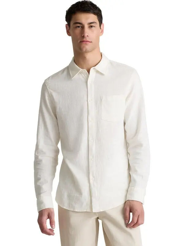Quince Stretch Selvage Shirt - White