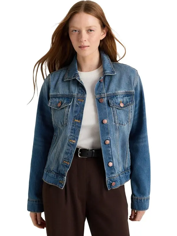 Quince Denim Trucker Jacket - Indigo Blue