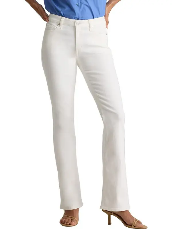 Quince Luna Stretch Flare Jeans - Cloud White