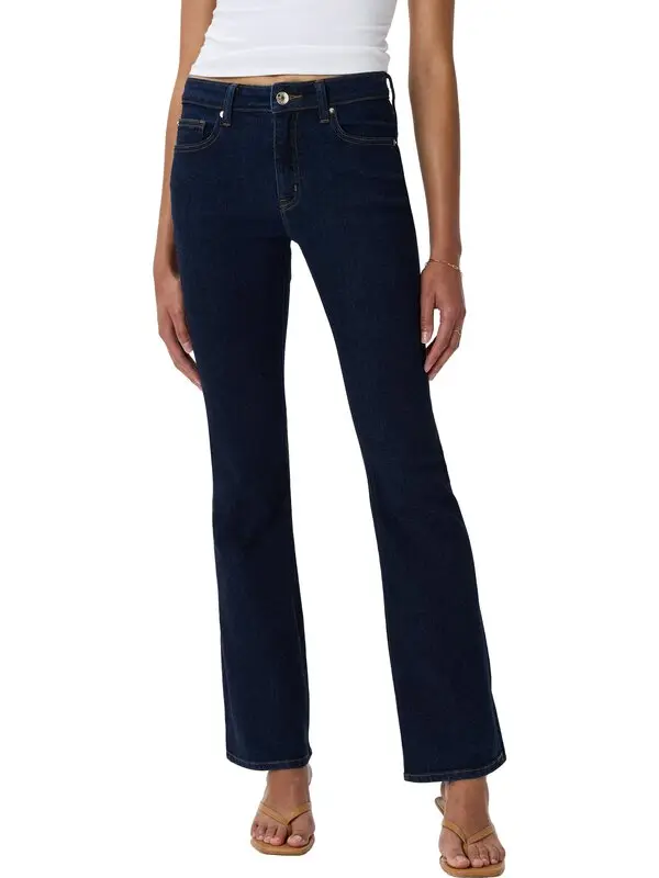 Quince Luna Stretch Flare Jeans - Deep Rinse
