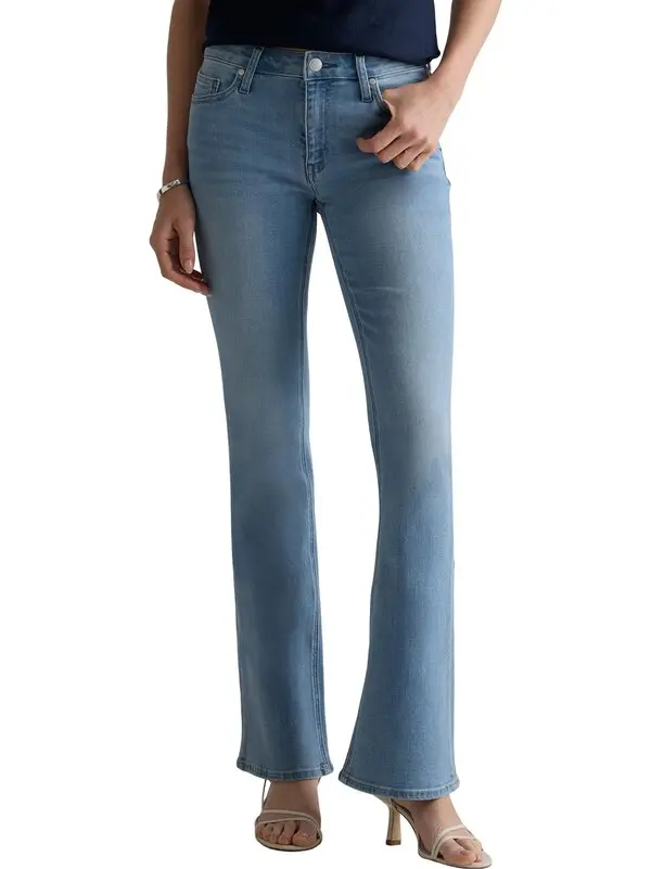Quince Luna Stretch Flare Jeans - Frosted Blue