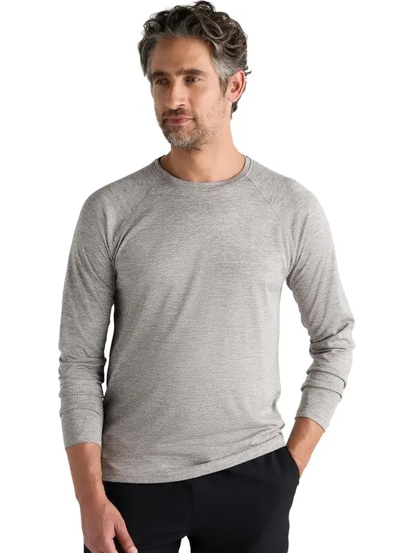 Quince Mesh Performance Training Long Sleeve T-shirt - Heather Grey
