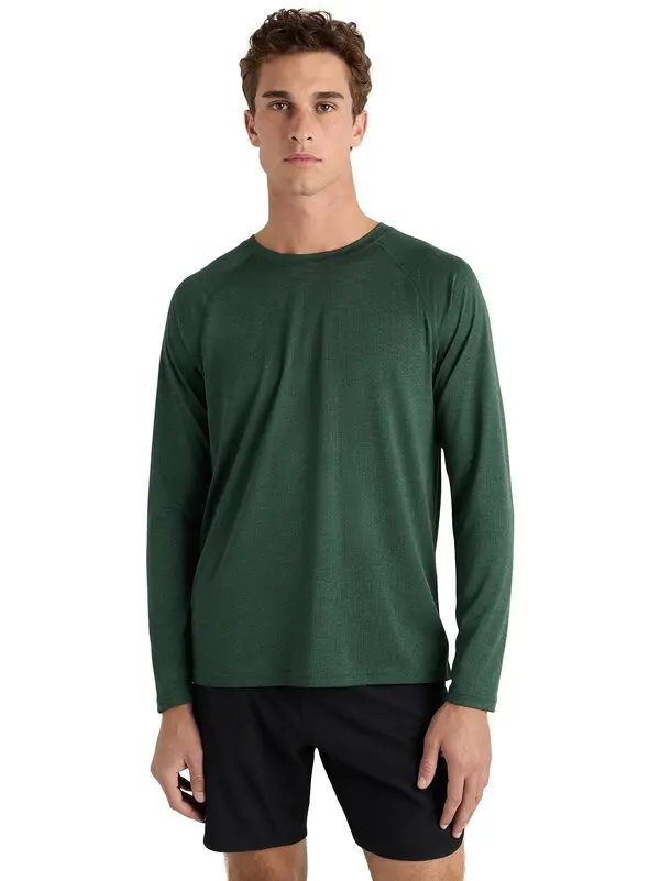 Quince Mesh Performance Training Long Sleeve T-shirt - Heather Olive