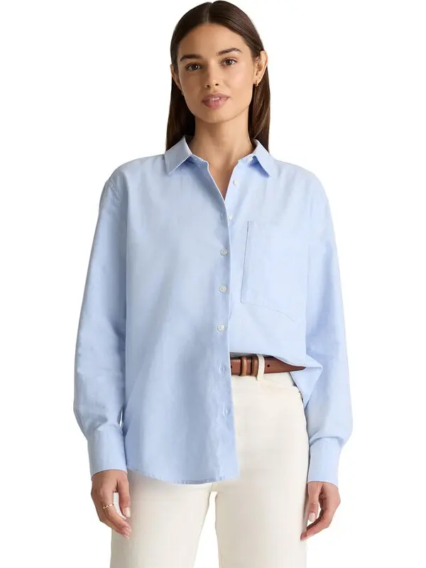 Quince Relaxed Oxford Shirt - Pale Blue
