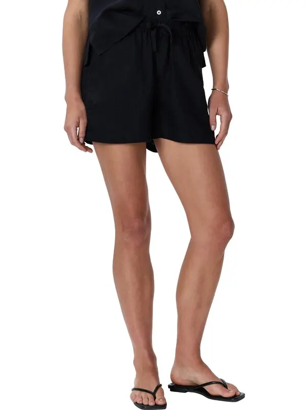 Quince European Linen Shorts - Black
