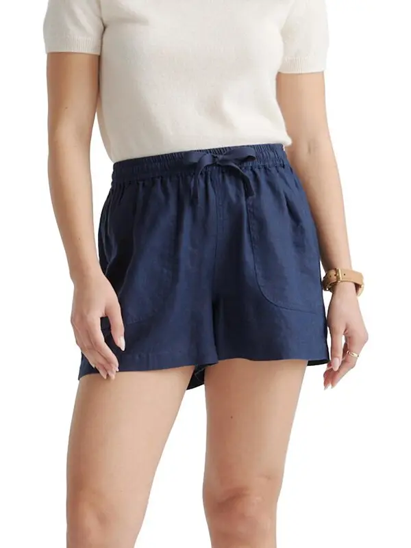 Quince European Linen Shorts - Deep Navy