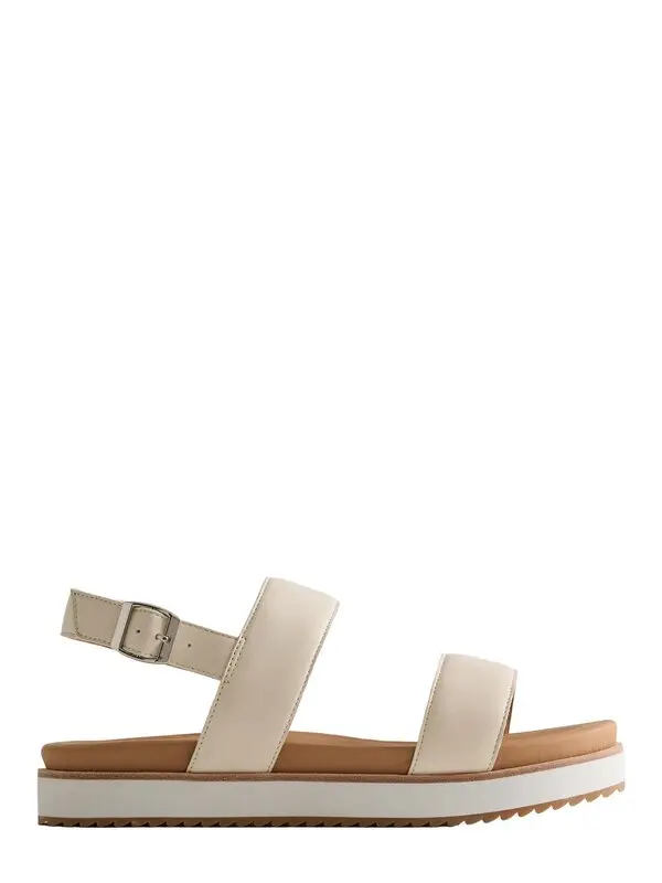 Quince Italian Leather Platform Sandals - Bone