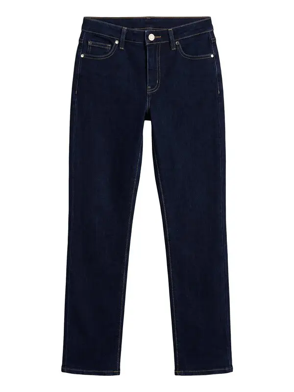 Quince Bella Stretch Straight Jeans - Deep Rinse