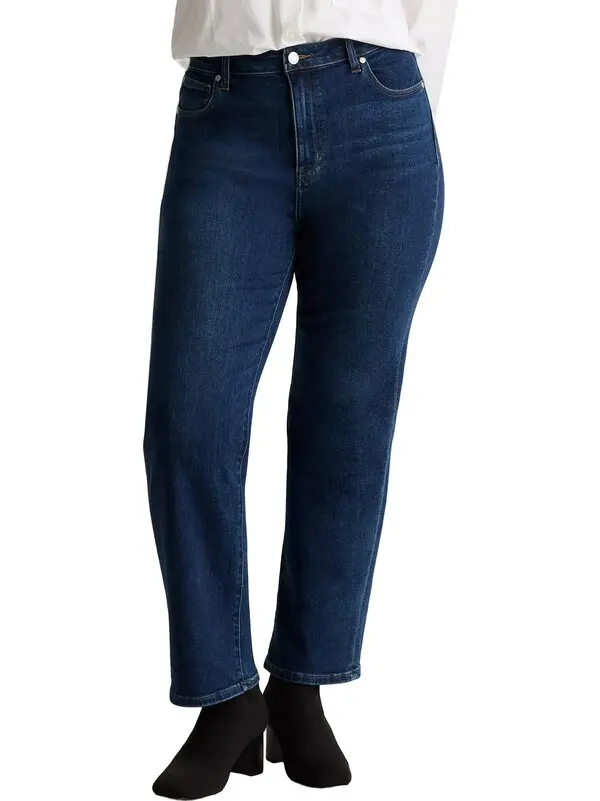 Quince Bella Stretch Straight Jeans - Midnight Blue
