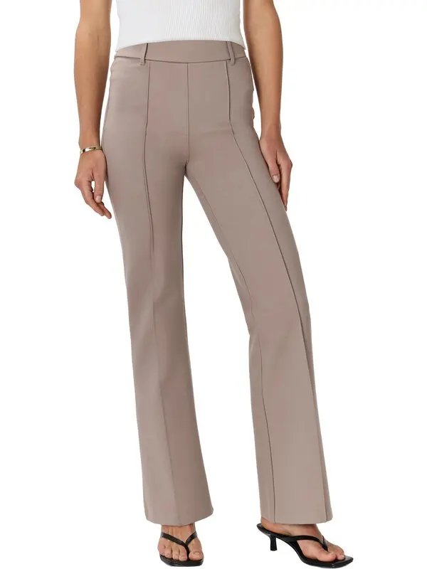 Quince Ultra-stretch Ponte Flare Leg Trousers - Morel Grey