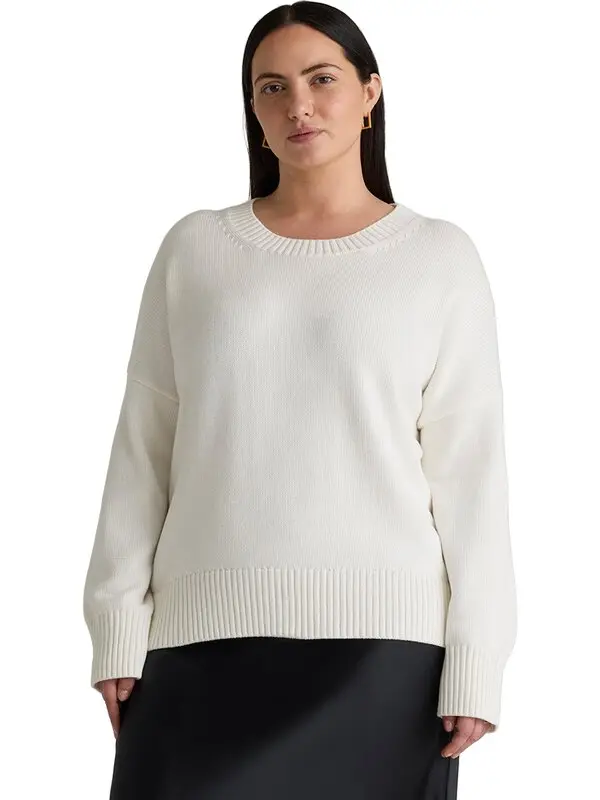 Quince Boyfriend Crewneck Sweater - Ivory