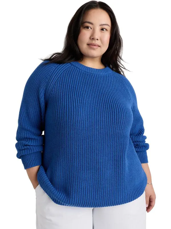 Quince Fisherman Crew Sweater - Blue Sapphire