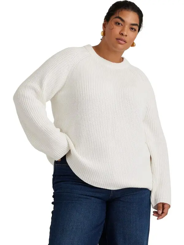 Quince Fisherman Crew Neck Sweater - Ivory