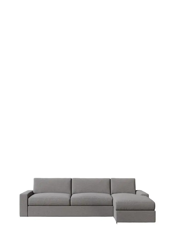 Quince Stillman Chaise Sectional In Performance Basketweave - Ash
