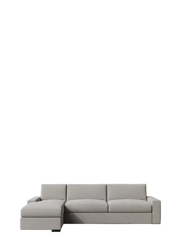 Quince Stillman Chaise Sectional In Performance Basketweave - Fog