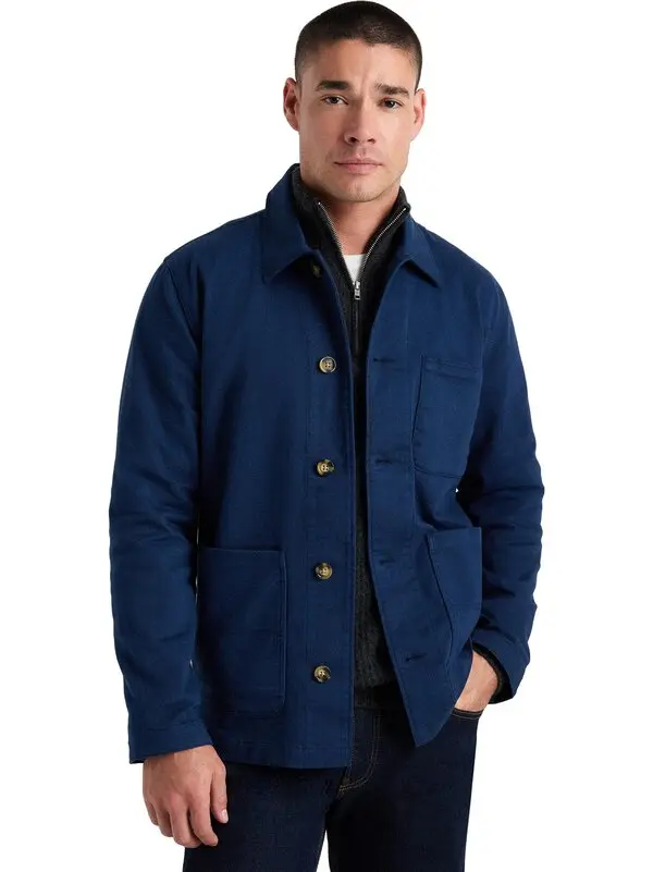 Quince Organic Comfort Stretch Chore Jacket - Navy