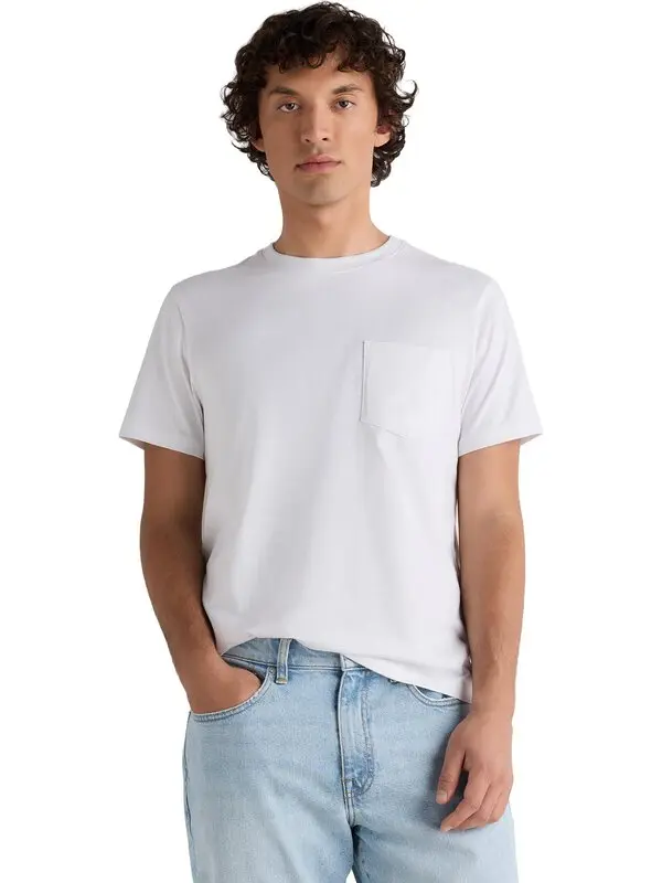 Quince 100% Pima Cotton Luxe Touch Pocket T-shirt - White