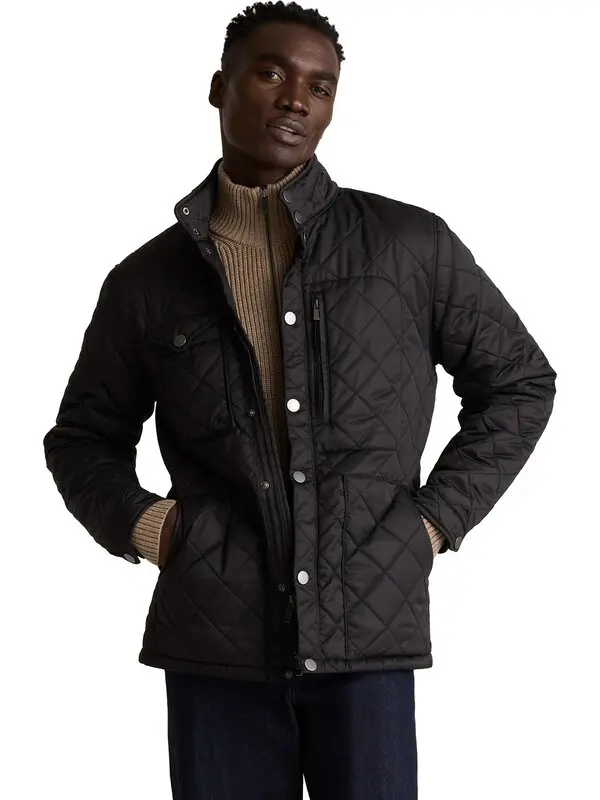 Quince Featherless Quilted Utility Jacket - Black