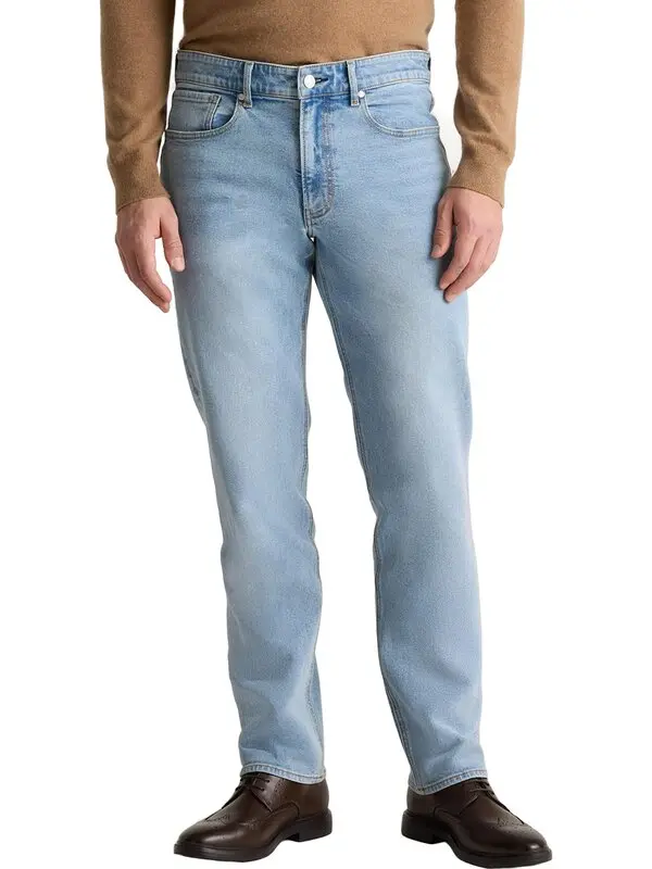 Quince Warren Stretch Straight Jeans - Arctic Blue