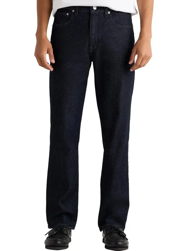 Quince Stretch Straight Jeans - Deep Indigo