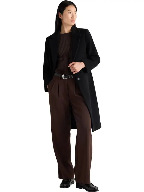 Quince Wool Cashmere Blazer Coat - Black