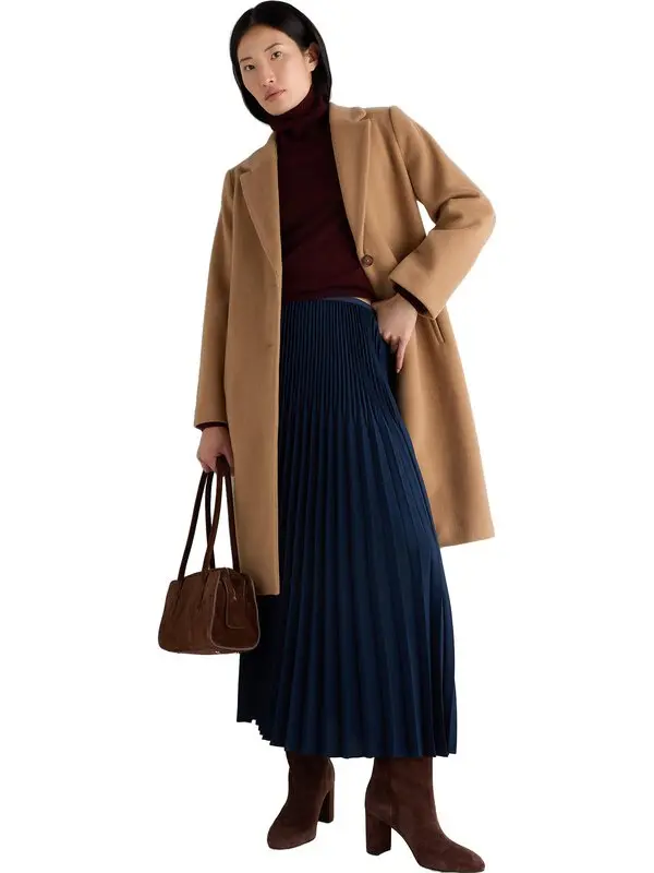 Quince Wool Cashmere Blazer Coat - Caramel