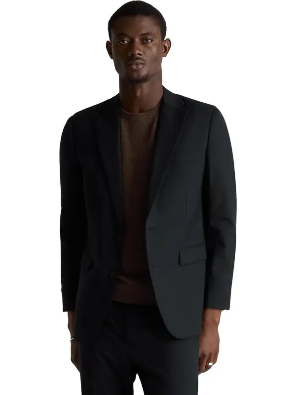 Quince Stretch Wool Blazer - Black