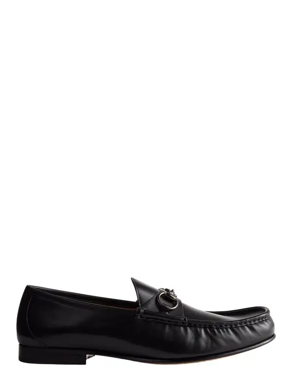 Quince Calfskin Leather Horsebit Loafer - Black