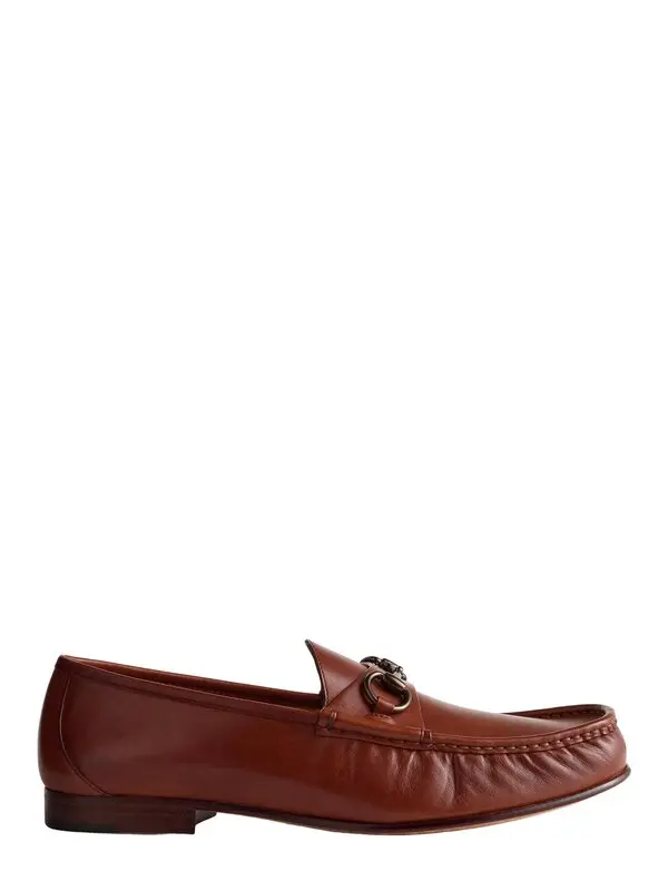 Quince Calfskin Leather Horsebit Loafer - Brandy