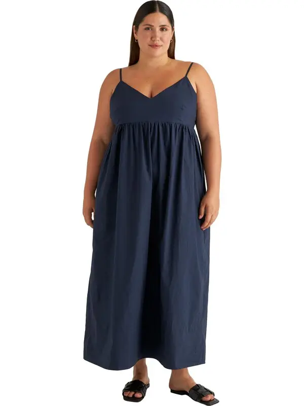 Quince Sleeveless Maxi Dress - Navy