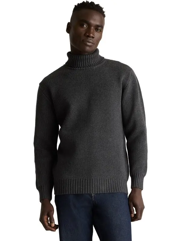 Quince Turtleneck Sweater - Charcoal