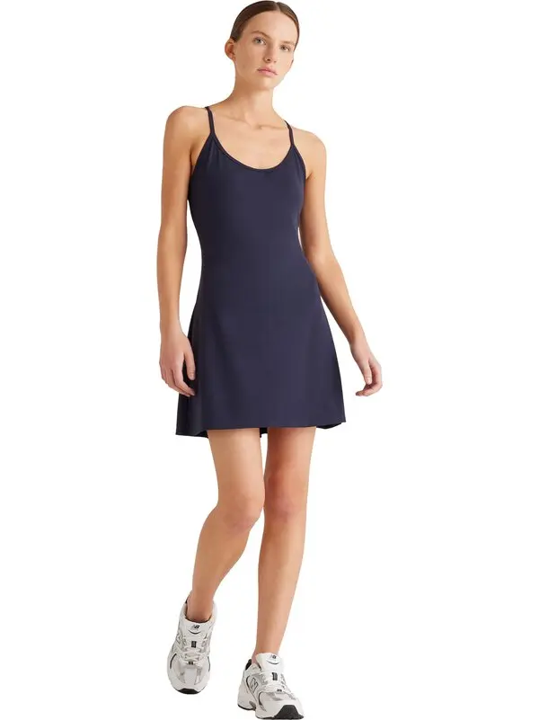 Quince Active Dress With Built-in Shorts - Deep Navy