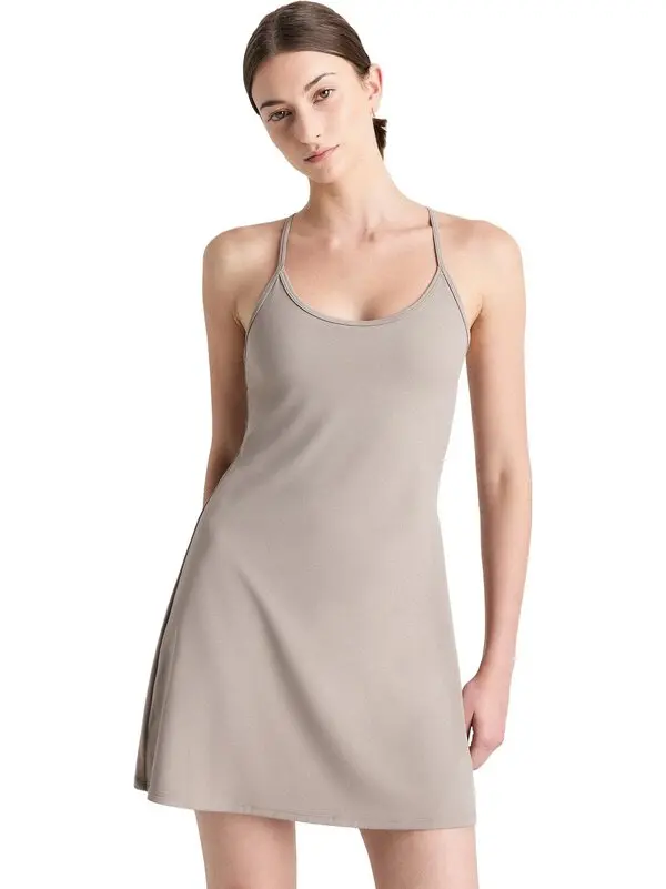 Quince Active Dress With Built-in Shorts - Morel Grey
