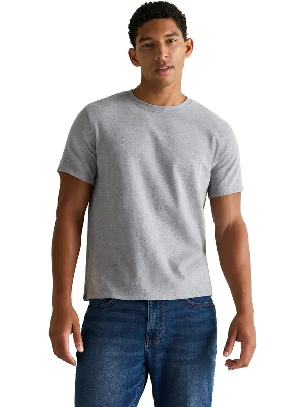 Quince Slub Crewneck T-shirt - Heather Grey