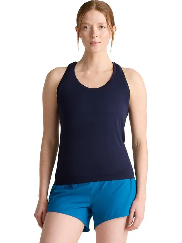Quince Seamless Waist-length Racerback Tank Top - Deep Navy