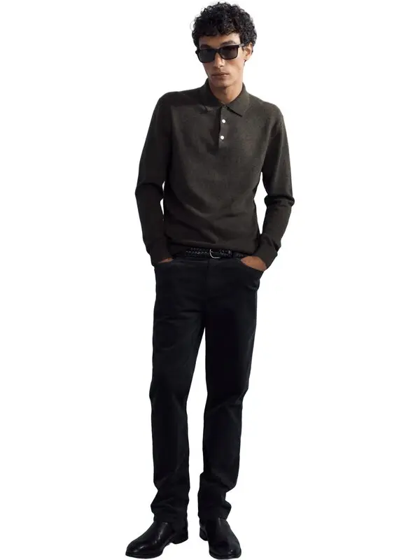 Quince Organic Stretch Corduroy Pants - Black