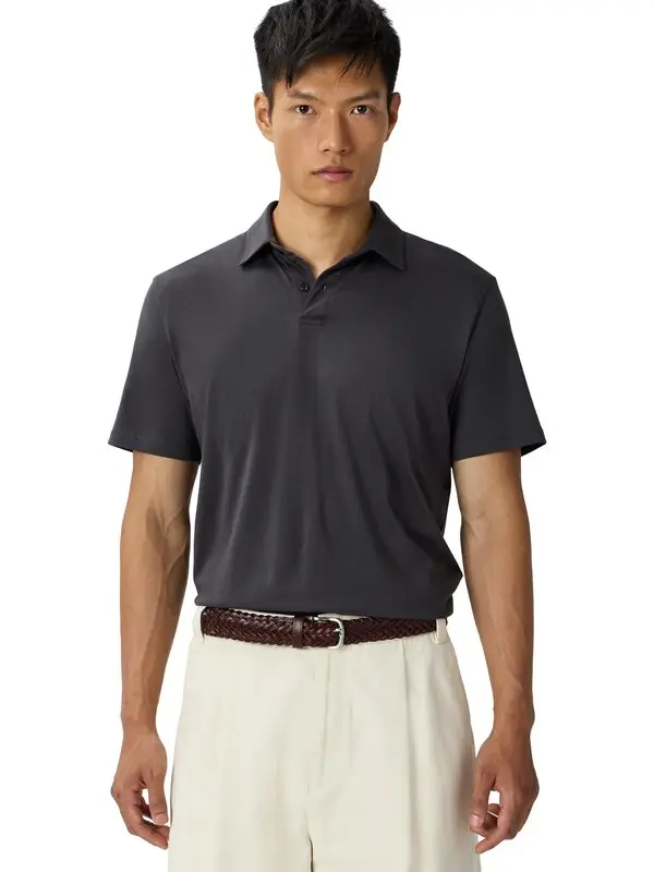 Quince 100% Pima Cotton Luxe Touch Polo - Dark Coal