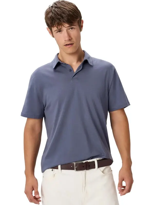 Quince 100% Pima Cotton Luxe Touch Polo - Faded Indigo