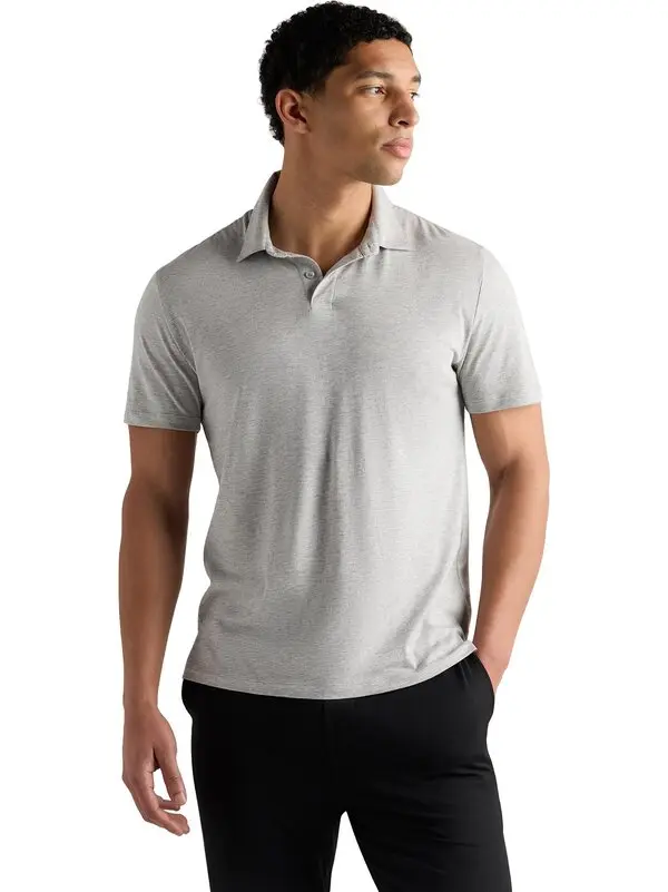 Quince 100% Pima Cotton Luxe Touch Polo - Heather Grey