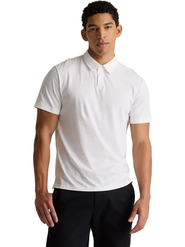 Quince 100% Pima Cotton Luxe Touch Polo - White