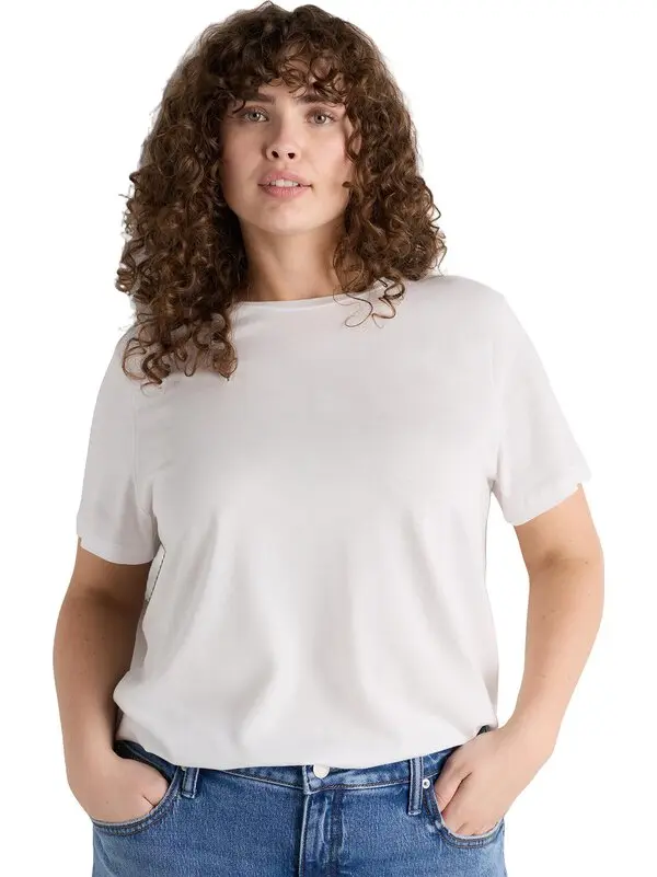 Quince Cotton Modal Crewneck T-shirt - White