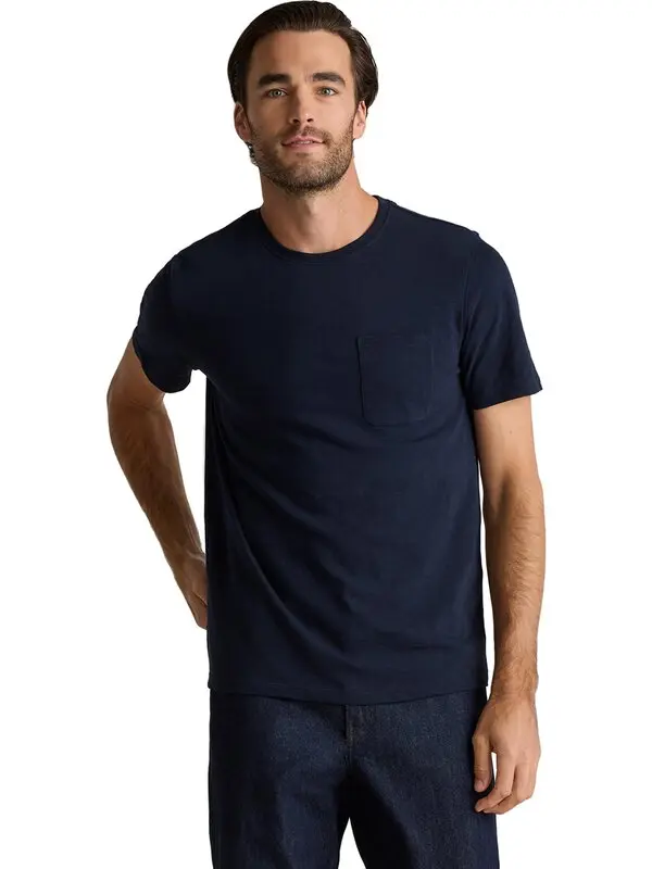 Quince Slub Pocket T-shirt - Deep Navy