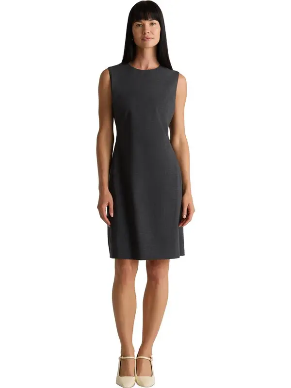 Quince Italian Wool Sleeveless Dress - Coal Melange
